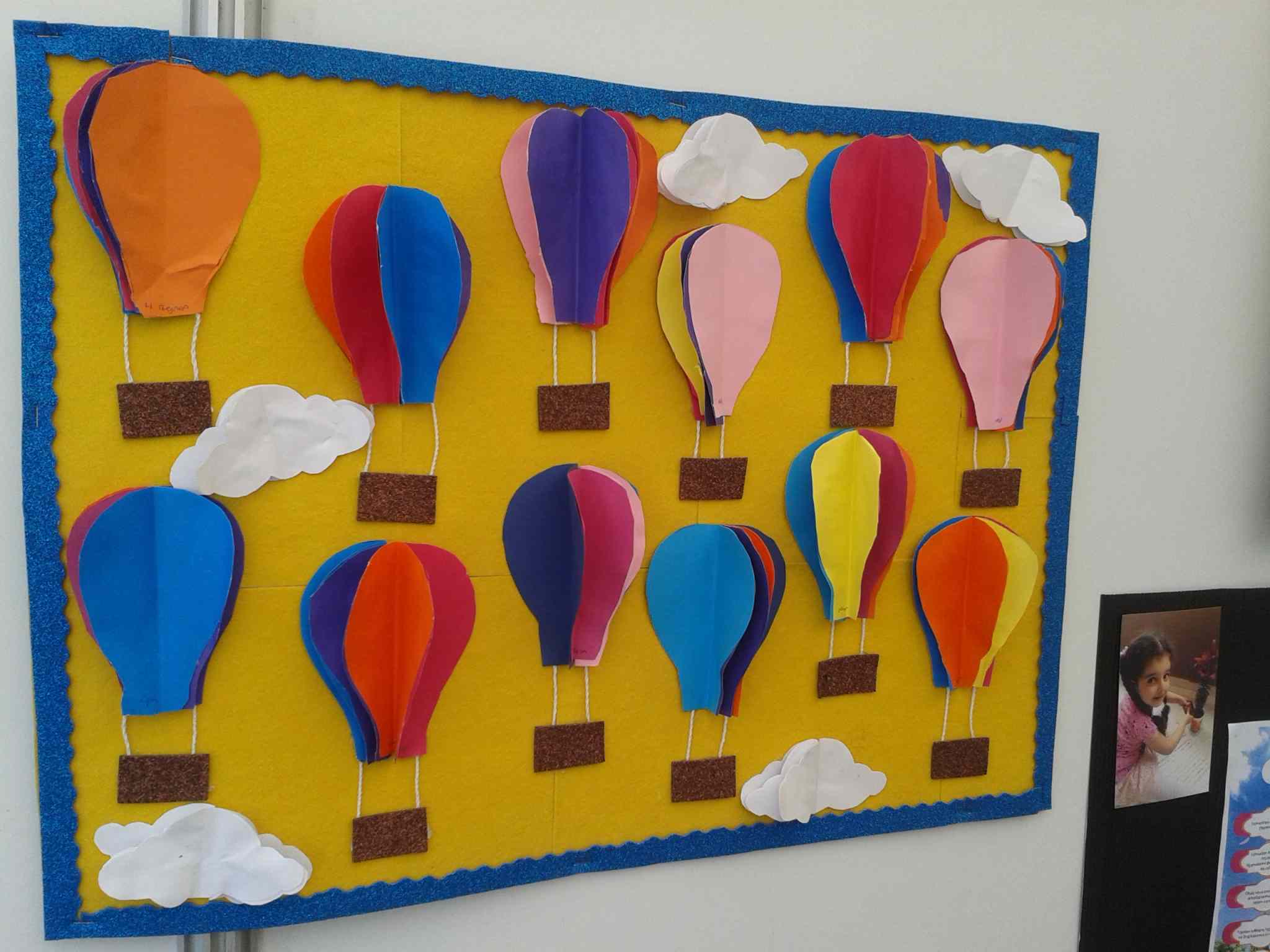 Hot Air Balloon Bulletin Board Template